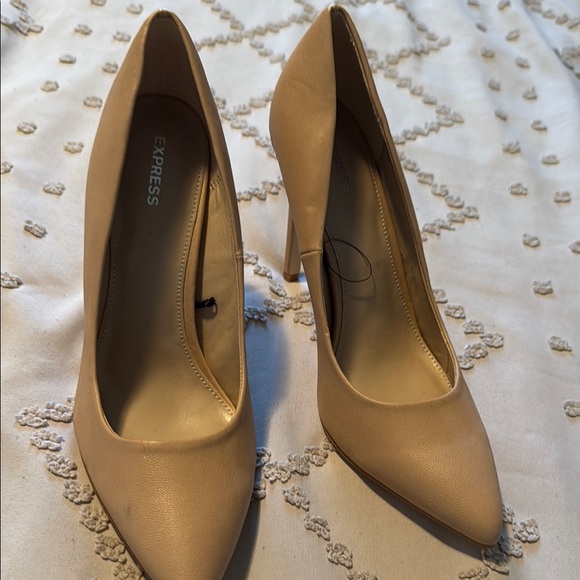 Express | Shoes | Express Tan Suede Heels Timeless Design | Poshmark
